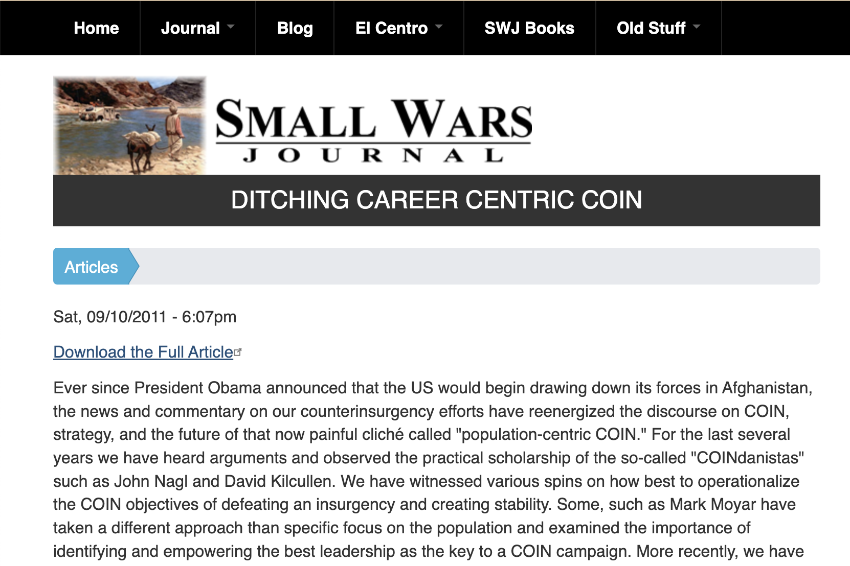 Retrospective Archives | Small Wars Journal by Arizona State University